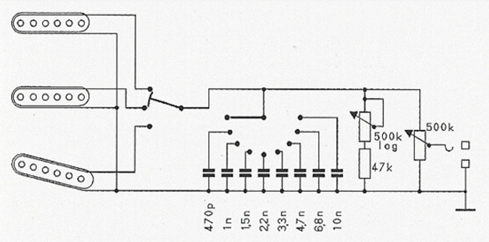 Guitar Tone Control Schematic