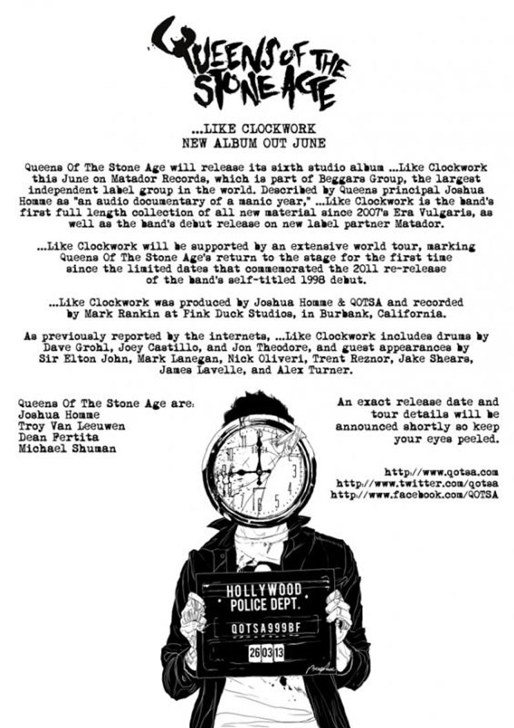 Queens Of The Stone Age Like Clockwork Poster