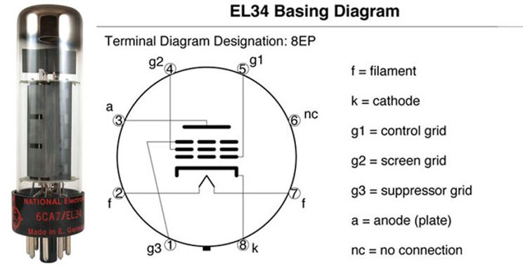 6550 tube pinout